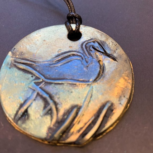 Ciana Jewels | Jewelry | Blue Heron Necklace Round Boho Style Pendant ...